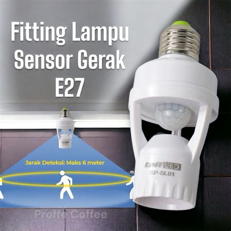 Jual Fitting Lampu Sensor Gerak Pir Sensor E27 Colokan Dudukan Lampu