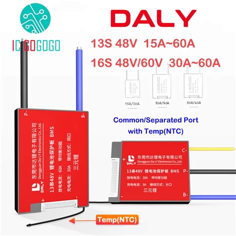 Daly 분할 분리 포트 리튬 배터리 보호 보드 리튬 배터리 보호 보드 3s 4s 8s 12v 24v 48v 13s 14s