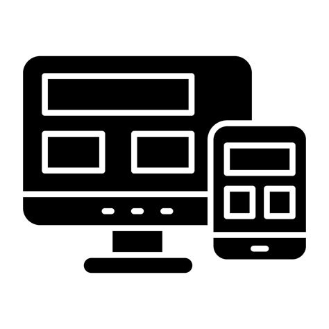 A Flat Design Icon Of Responsive Design 48208633 Vector Art At Vecteezy