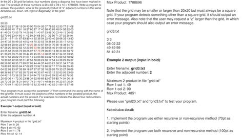 solved in the 20×20 ﻿grid far below four numbers along a