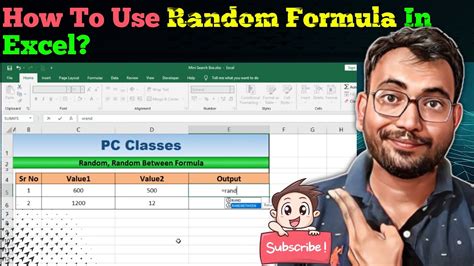 excel randbetween function generate random numbers youtube
