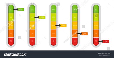 Creative Vector Illustration Level Indicator Meter Stock Vector Royalty Free 1222975966