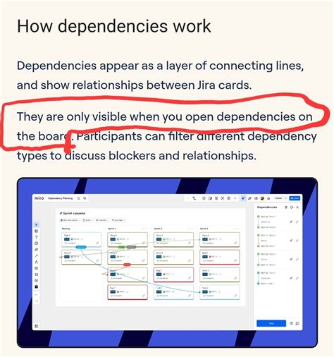 Dependencies Not Showing Miro