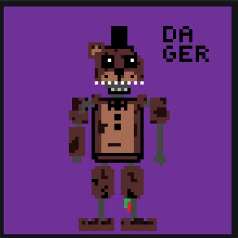 My 2nd Fnaf Pixel Art Oc Ignited Freddy Rfivenightsatfreddys