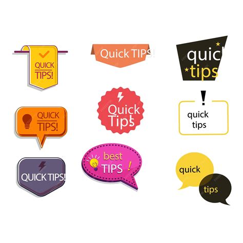 Premium Vector Quick Tips Label Vector Flat Style For Tooltip Badge Solution And Advice Banner