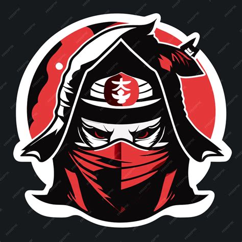 Premium Vector A Japanese Ninja Sticker Vector Illustration