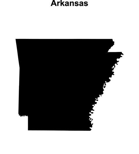 Arkansas Outline Map 44571872 Vector Art At Vecteezy
