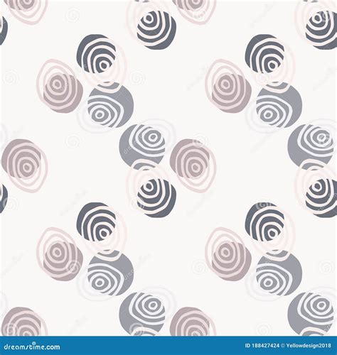 Abstract Spirals Seamless Pattern. Hand Drawn Vector Wallpaper. Artistic Backdrop. Retro Vintage ...