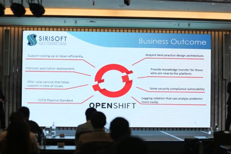 Sirisoft ผนึกกำลัง Red Hat และ Vst Ecs นำเสนอ Red Hat Openshift