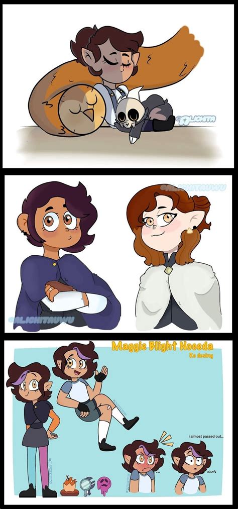 Luz And Amity And His Daughter Maggie Noceda Blight Owl House Cute