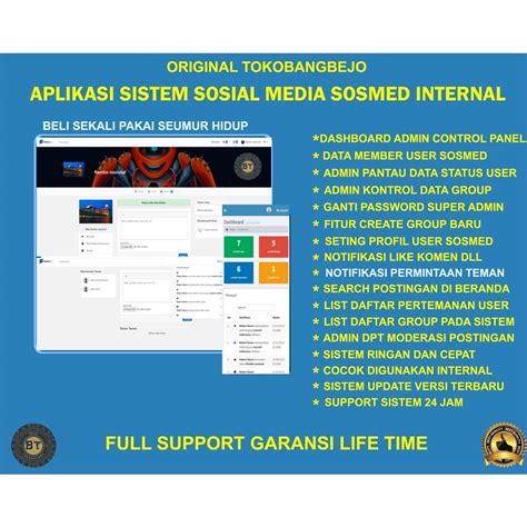 jual aplikasi web source code social media php 7 native pdo siap pakai