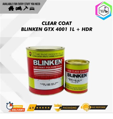 Clear Coat Blinken GTX 4001 1 Liter Pernis Clearcoat Coat Lazada