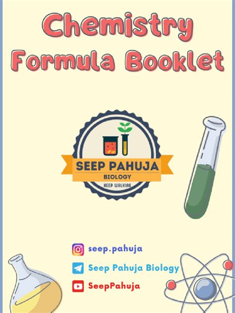 Chemistry Formula Booklet By Seep Pahuja Pdf