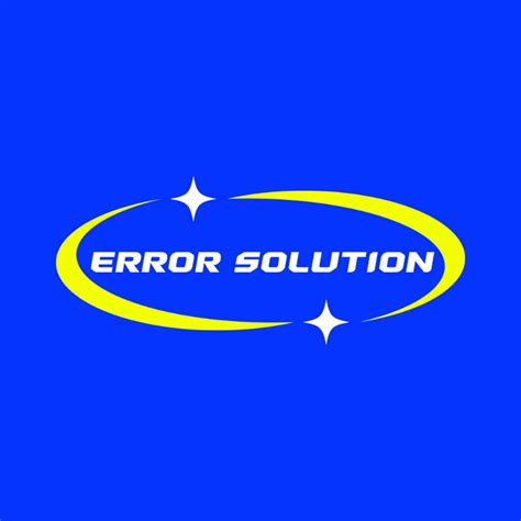 Error Solution Youtube