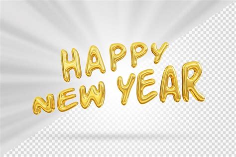Premium Psd Happy New Year Text 3d