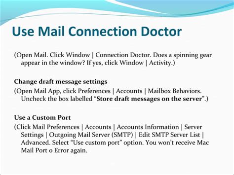 Fix Mac Mail Port 0 Error Ppt Email Internet
