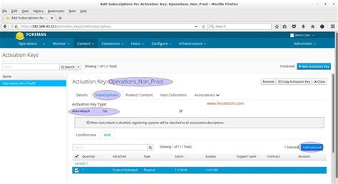 Add Subscriptions For Activation Key Katello LinuxTechi