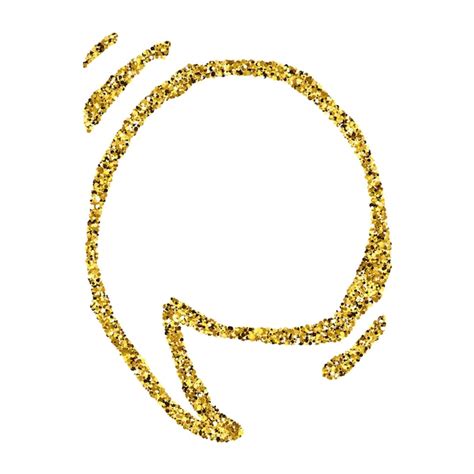 Gold Glitter Sketch Speech Bubble Hand Drawn Blank Speech Bubble
