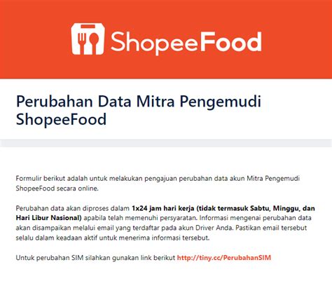 Cara Mengganti Email Di Aplikasi Mitra Pengemudi Shopeefood Driver