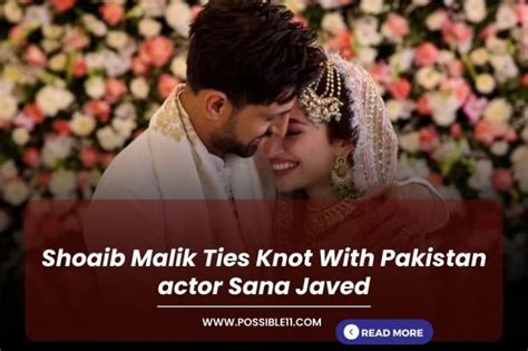 Shoaib Malik Ties Knot With Pakistan Actor Sana Javed