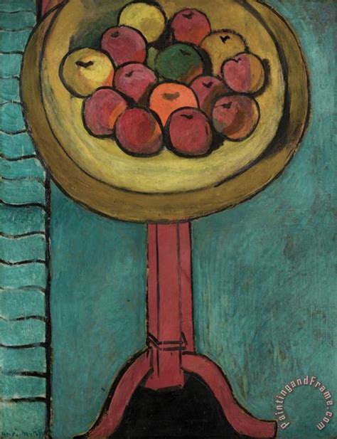 Henri Matisse Bowl Of Apples On A Table Painting Bowl Of Apples On A