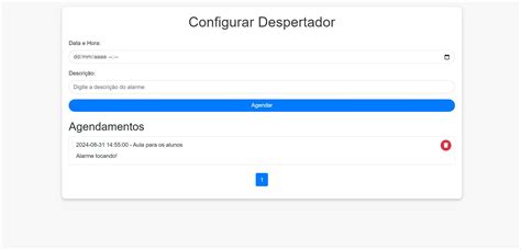 Sistema De Agendamento Que Simula Um Despertador Feito Em Php