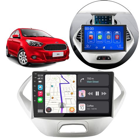 Kit Central Multimídia Android Auto Carplay Ford Ka 2015 2016 2017 Ecarshop