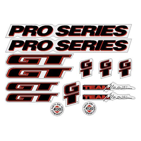 1992 Gt Bmx Pro Series For Yellow Frame Decal Set Bmx Products Usa