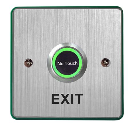 Single Gang Aluminium Touchless Sensor Exit Button CQR Security