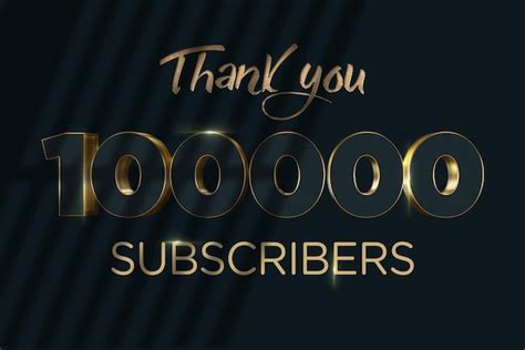 Premium Photo 100000 Subscribers Celebration Greeting Banner With
