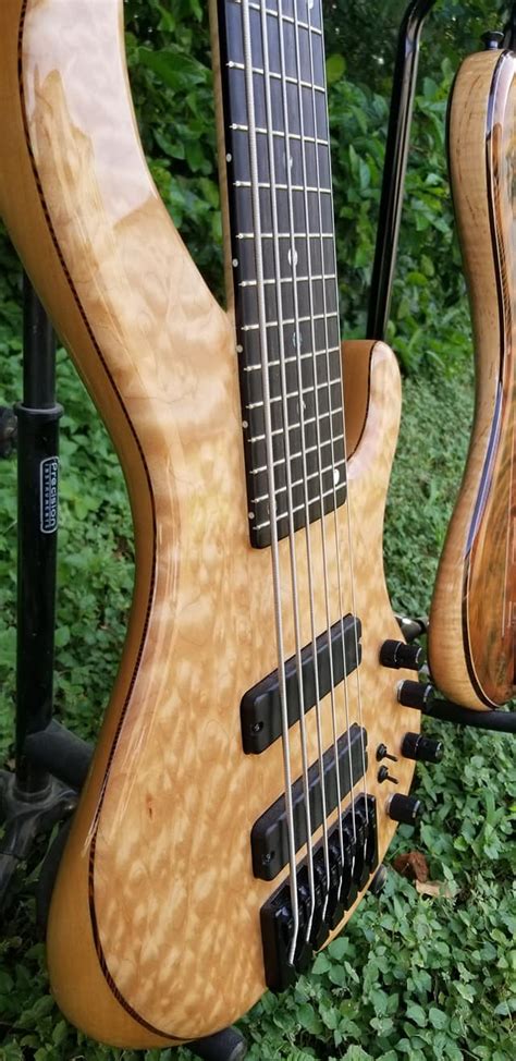 Matching Pair Muckelroy Bass 24 Fret Set Neck 6 Strings Fretted And