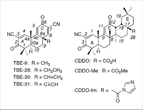 Structures Of Tbe And The Oleanane Triterpenoids Cddo Cddo Me And