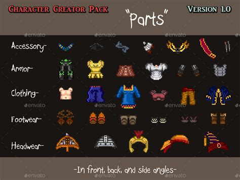 Animated Pixel Character Creator Game Assets Graphicriver