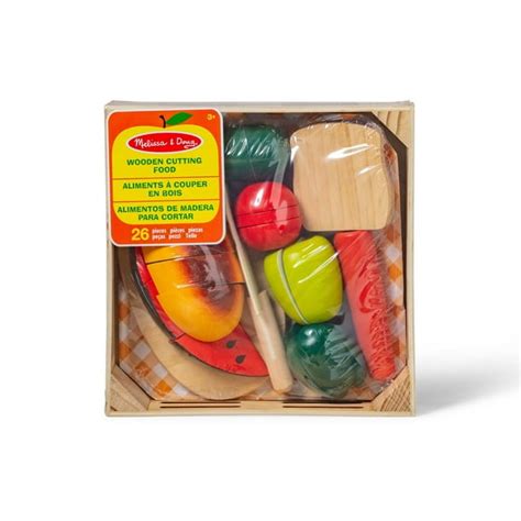 Melissa And Doug Cutting Food Play Food Set With Wooden Pieces Knife