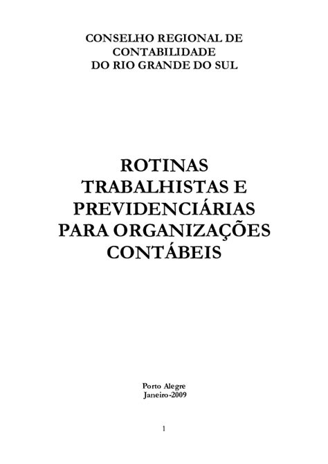 Pdf Conselho Regional De Contabilidade Do Rio Grande Do Sul