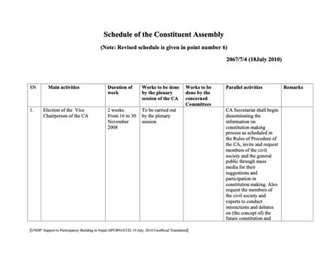 Nepal Constituent Assembly Schedule Eleventh Amendment Peacemaker