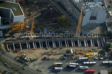 Berlin From Above Construction Site Of A Tunnel Of The S Bahn Rail