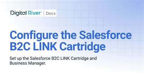 Configure The Salesforce B2c Link Cartridge Salesforce B2c Link Cartridge