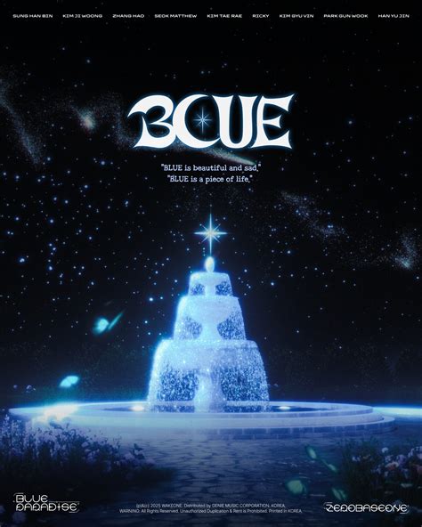 Zerobaseone Ungkap Poster Untuk Lagu Utama Di Album Blue Paradise