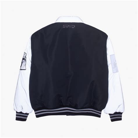 Fucking Awesome Refflective Varsity Puffer Letterman Last Supper