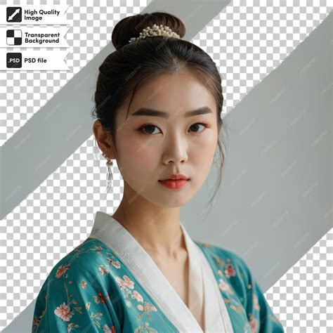 Premium Psd A Japanese Girl In A Kimono With A Japanese Background