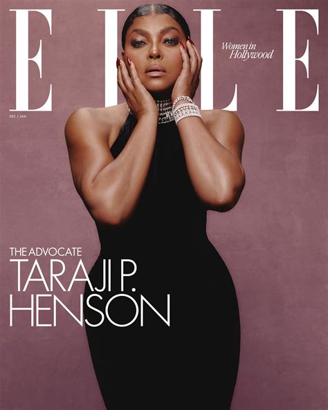 Taraji P Henson Covers Elle Us December January By Adrienne Raquel Fashionotography
