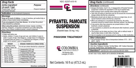 Ndc 62337 415 Pyrantel Pamoate