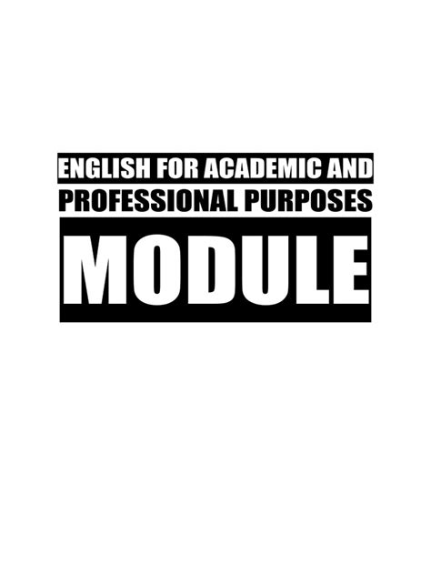 Eapp Module Download Free Pdf English Language Reading Comprehension