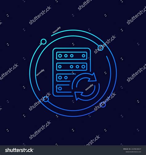 Server Backup Icon Linear Design Stock Vector Royalty Free 2229636637 Shutterstock