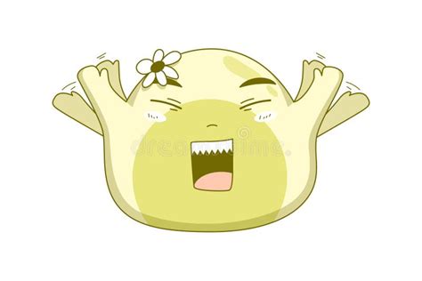 Cute Slime Character Design Illustration Stock Vector Illustration Of