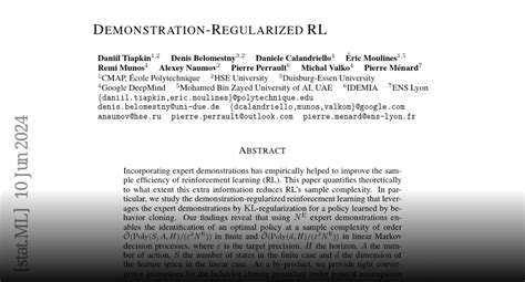 Paper Page Demonstration Regularized Rl