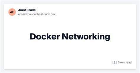 amrit poudel on linkedin docker networking