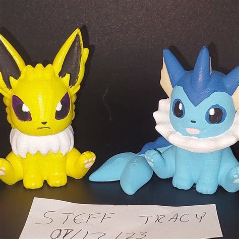 3d Printed Eeveelution Figures Etsy
