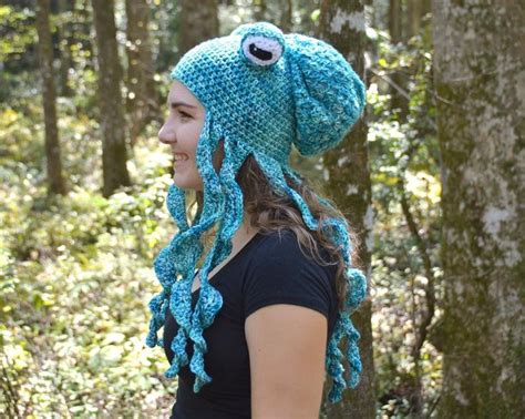 Pattern Only Crochet Octopus Hat Cap Knit Beanie Cartoon Cute Etsy